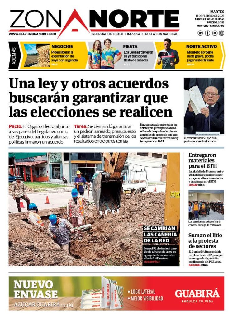 Portadas de periódicos de Bolivia del martes 18 de febrero del 2025 ... Portadas de periódicos de Bolivia del martes 18 de febrero del 2025 ...